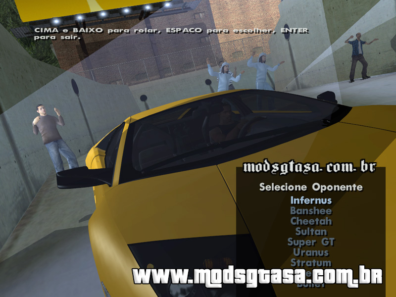 Mods GTA San Andreas: Mod Racha Noturno